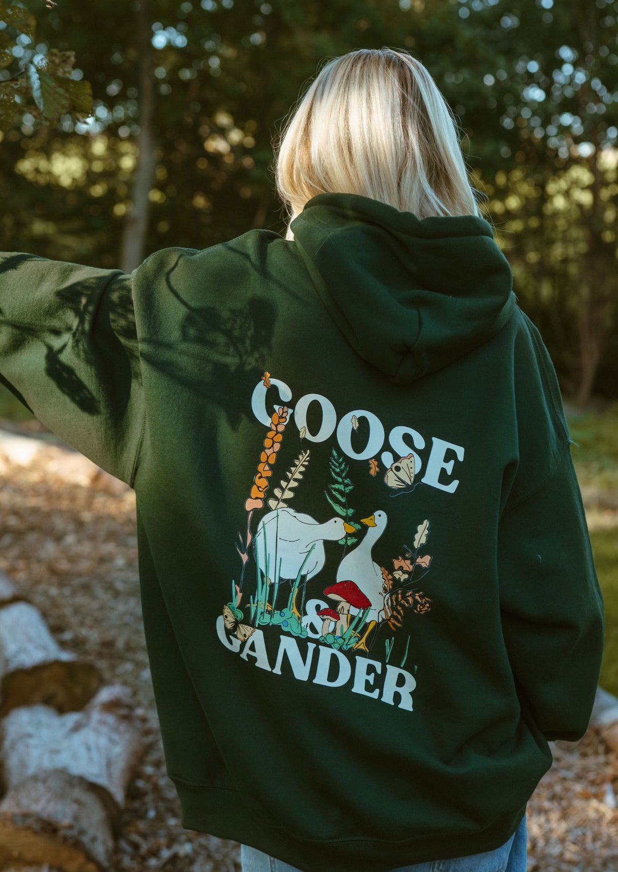 Unisex Woodland Goose Hoodie - Forest Green – Goose & Gander