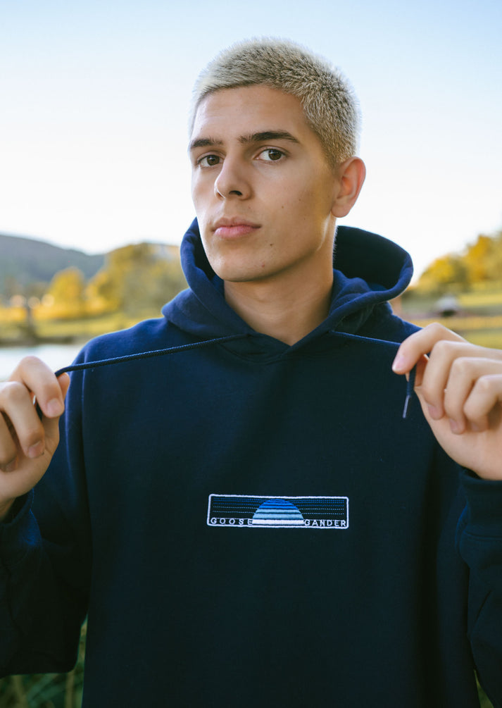 Sunset Embroidered Hood - Navy – Goose & Gander