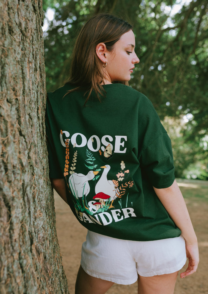 Unisex Woodland Goose Tee - Forest Green – Goose & Gander