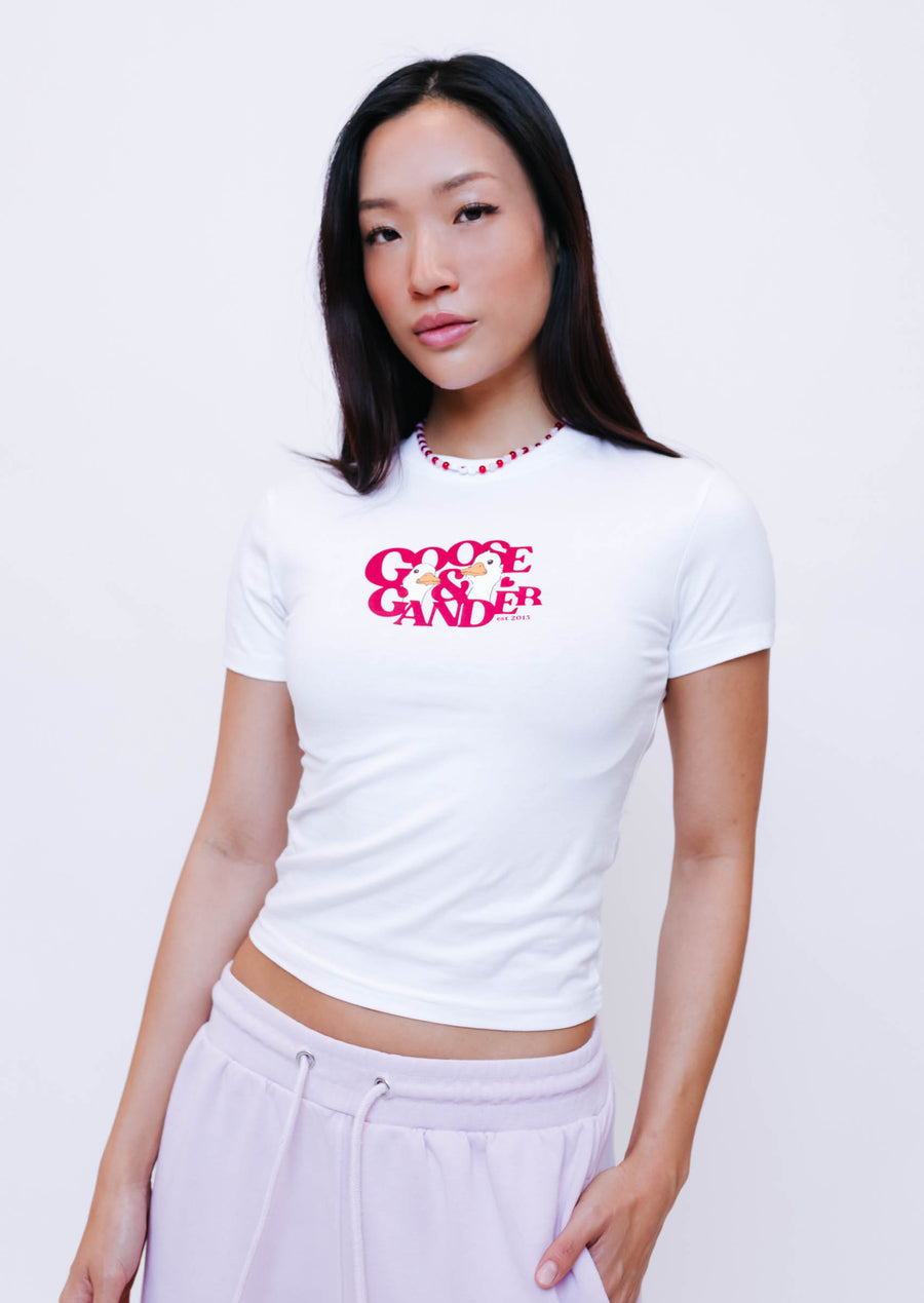 Unisex Heart Club Gambit Baby Tee - White – Goose & Gander